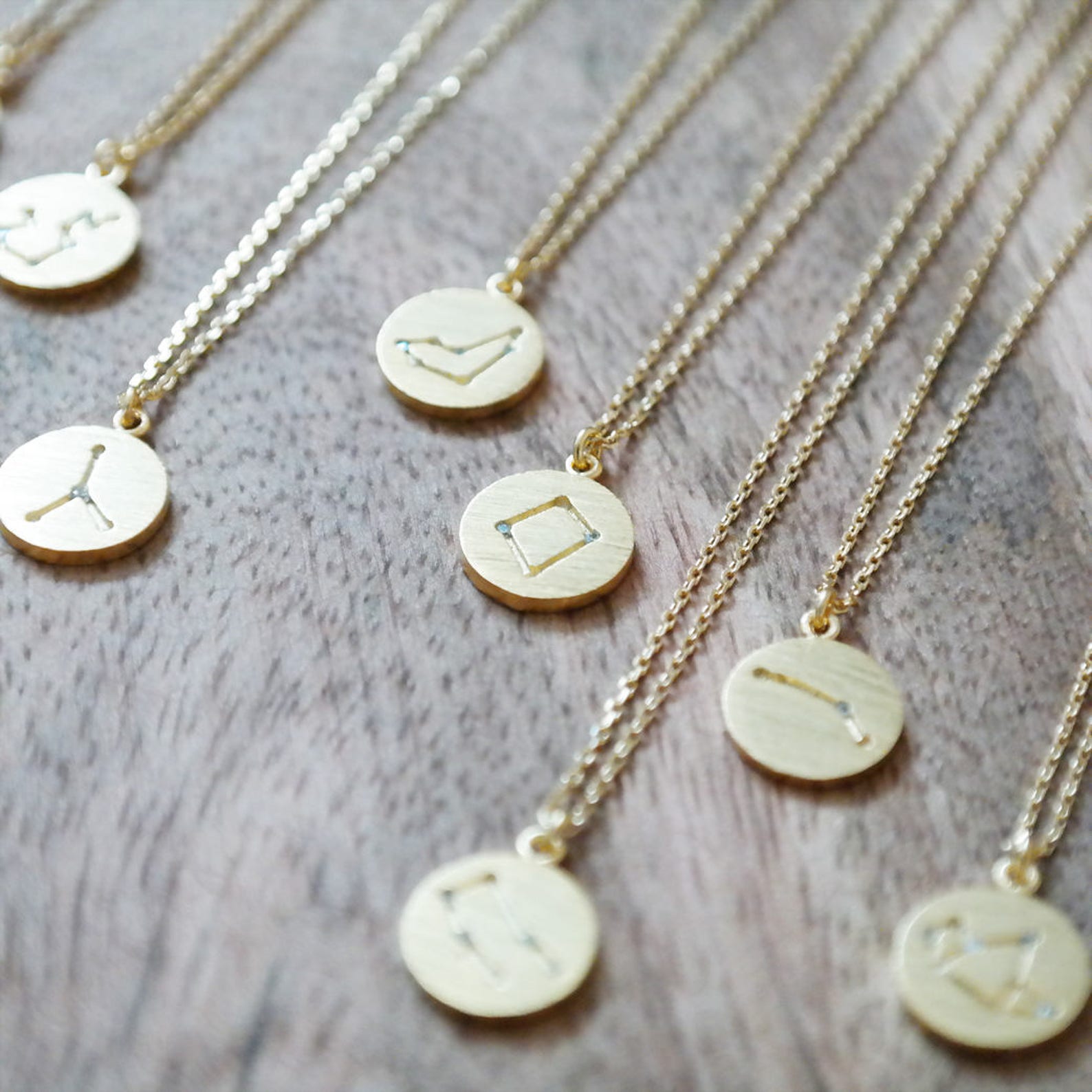 Custom 12 Zodiac Sign Horoscope & Star Sign Gold Plated - Etsy