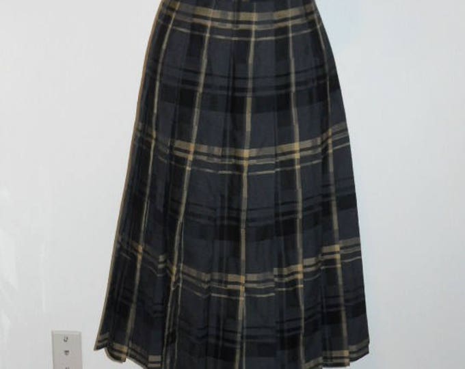 Vintage Dalkeith 100% Wool Pleated Accordian Skirt ~ Fully Lined ...