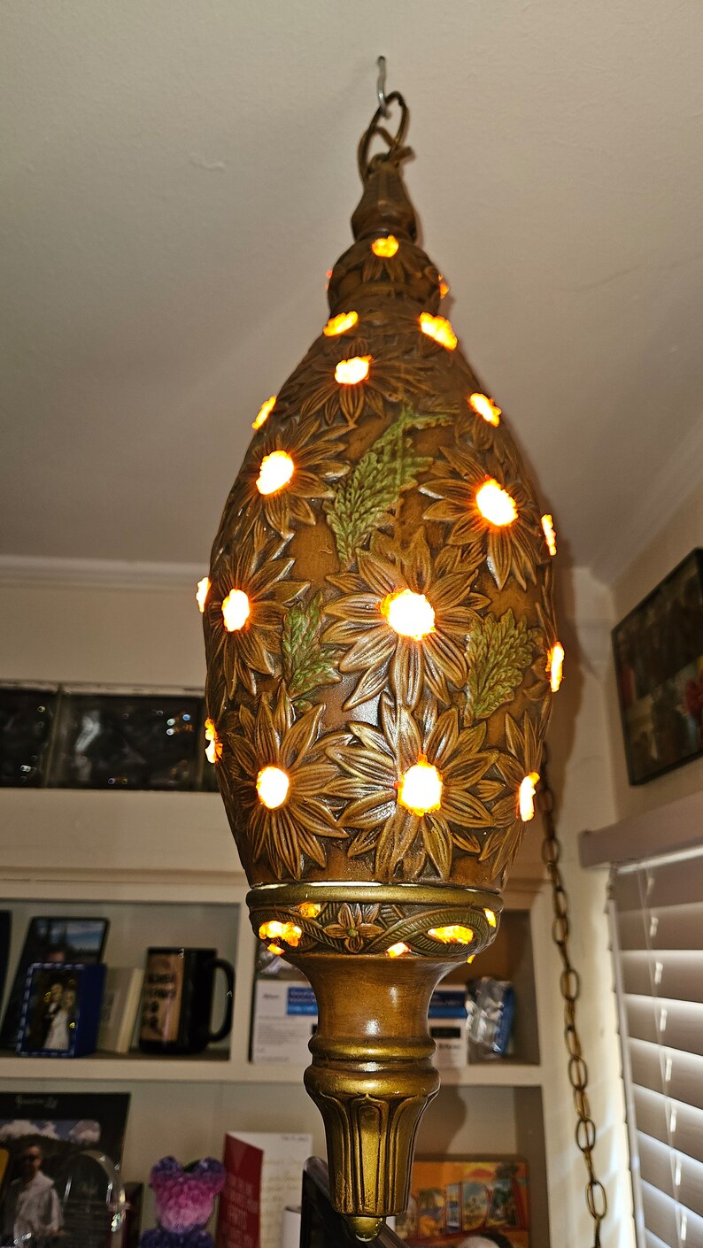Rare ......vintage Bohemian Swag Pendant Light - Etsy