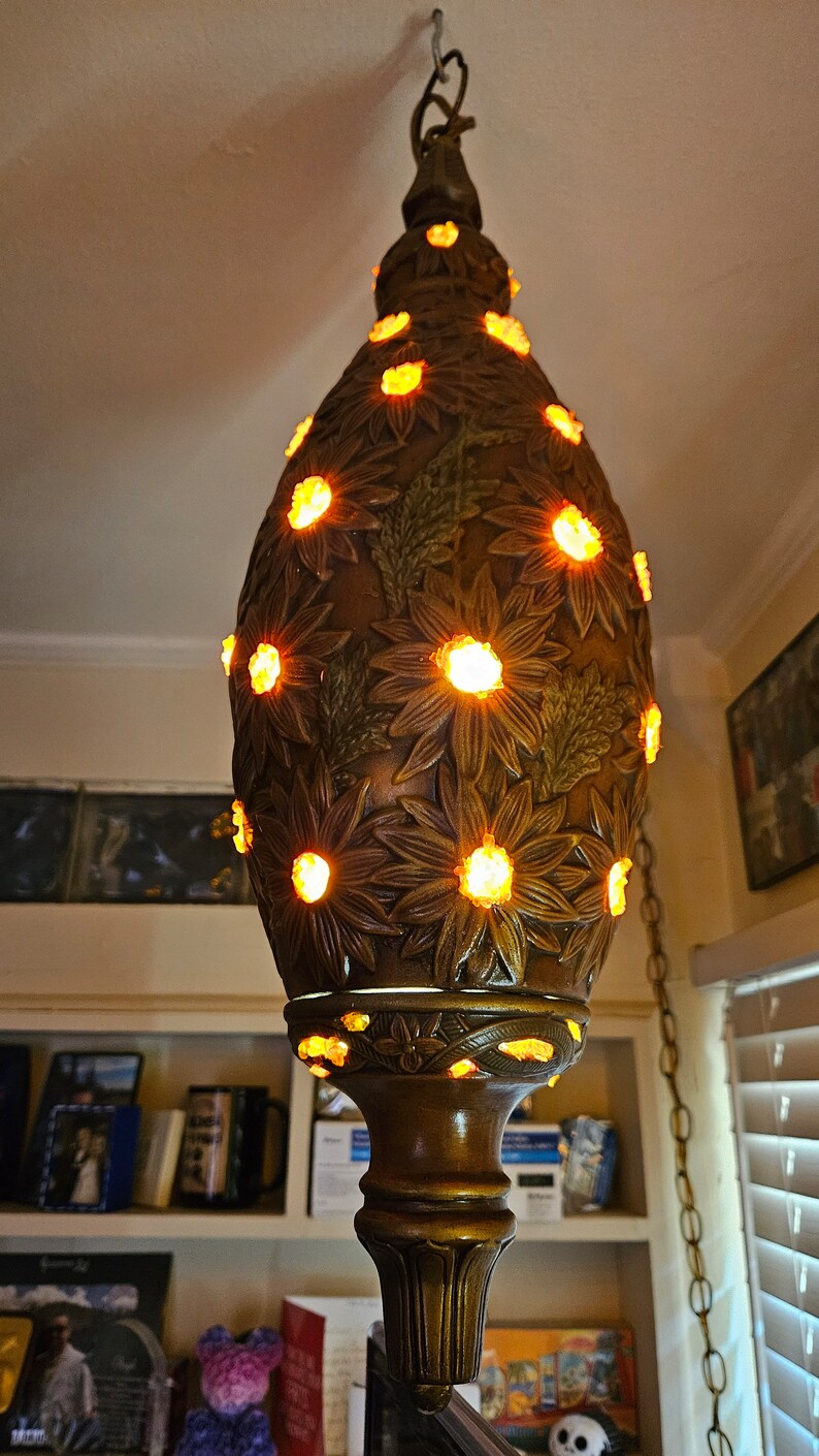 Rare ......vintage Bohemian Swag Pendant Light - Etsy