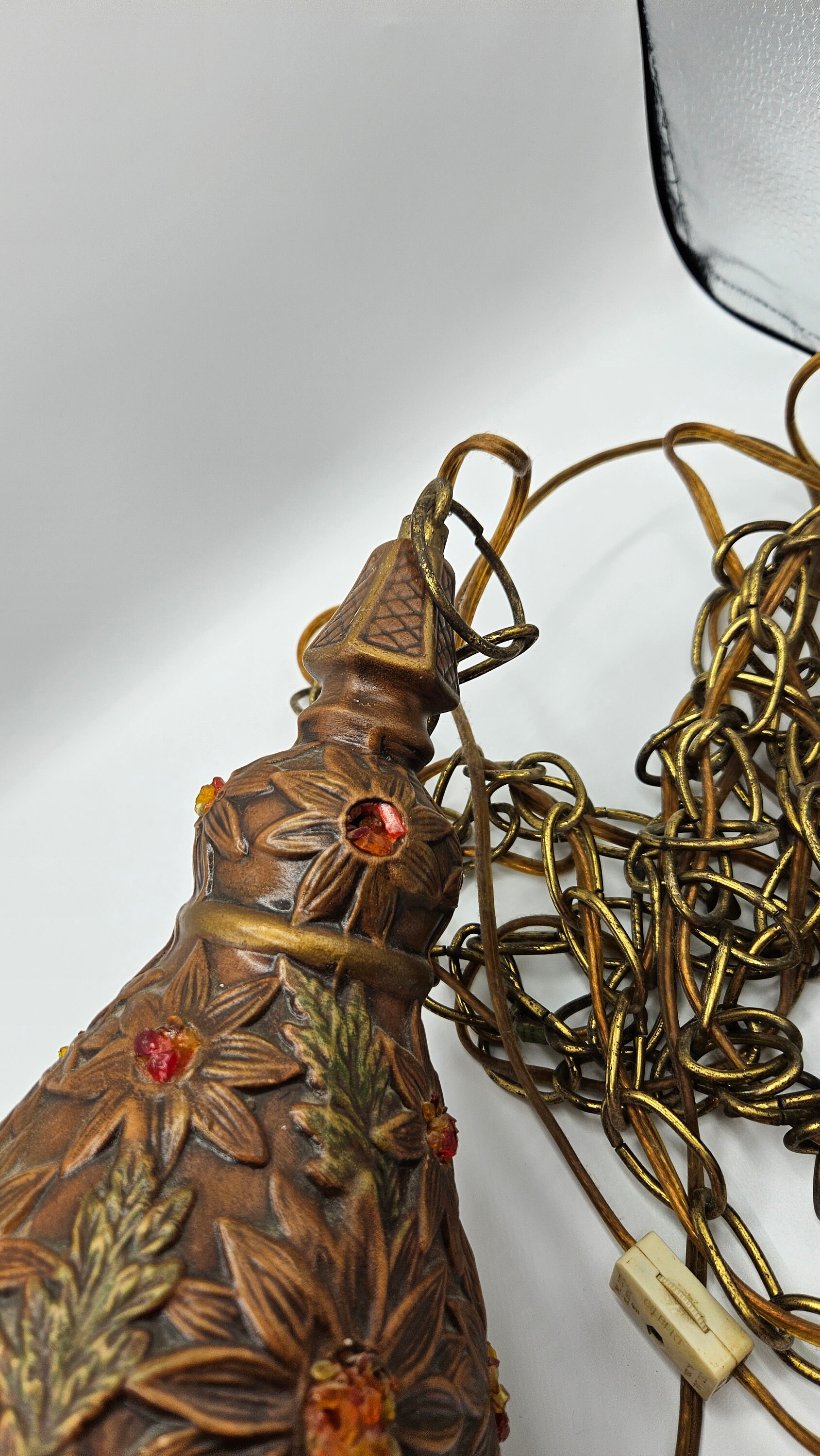 Rare ......vintage Bohemian Swag Pendant Light - Etsy