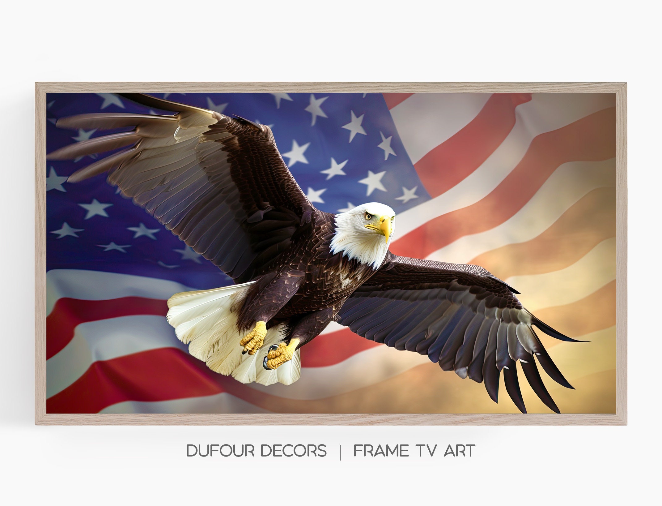 American Eagle Flying Flag