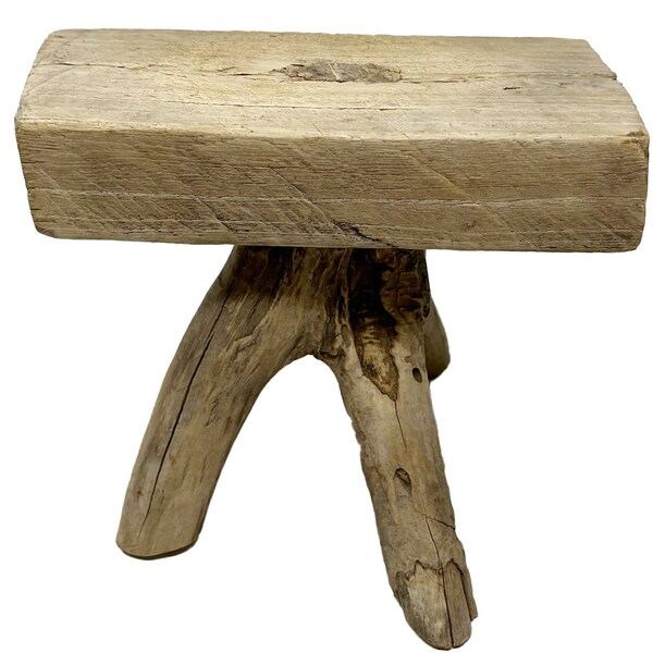 Primitive Wooden Stool - Etsy