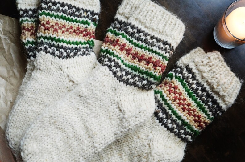 Women Socks/knitted Socks/knit Wool Socks/hand Knit | Etsy