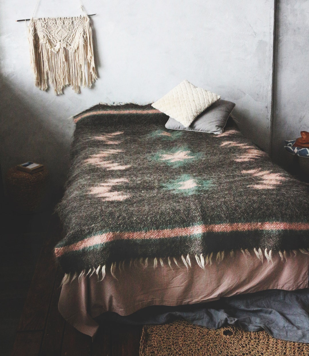 Handmade Hutsul Wool Blanket: Weighted Bed Coverlet, Boho Throw - Etsy