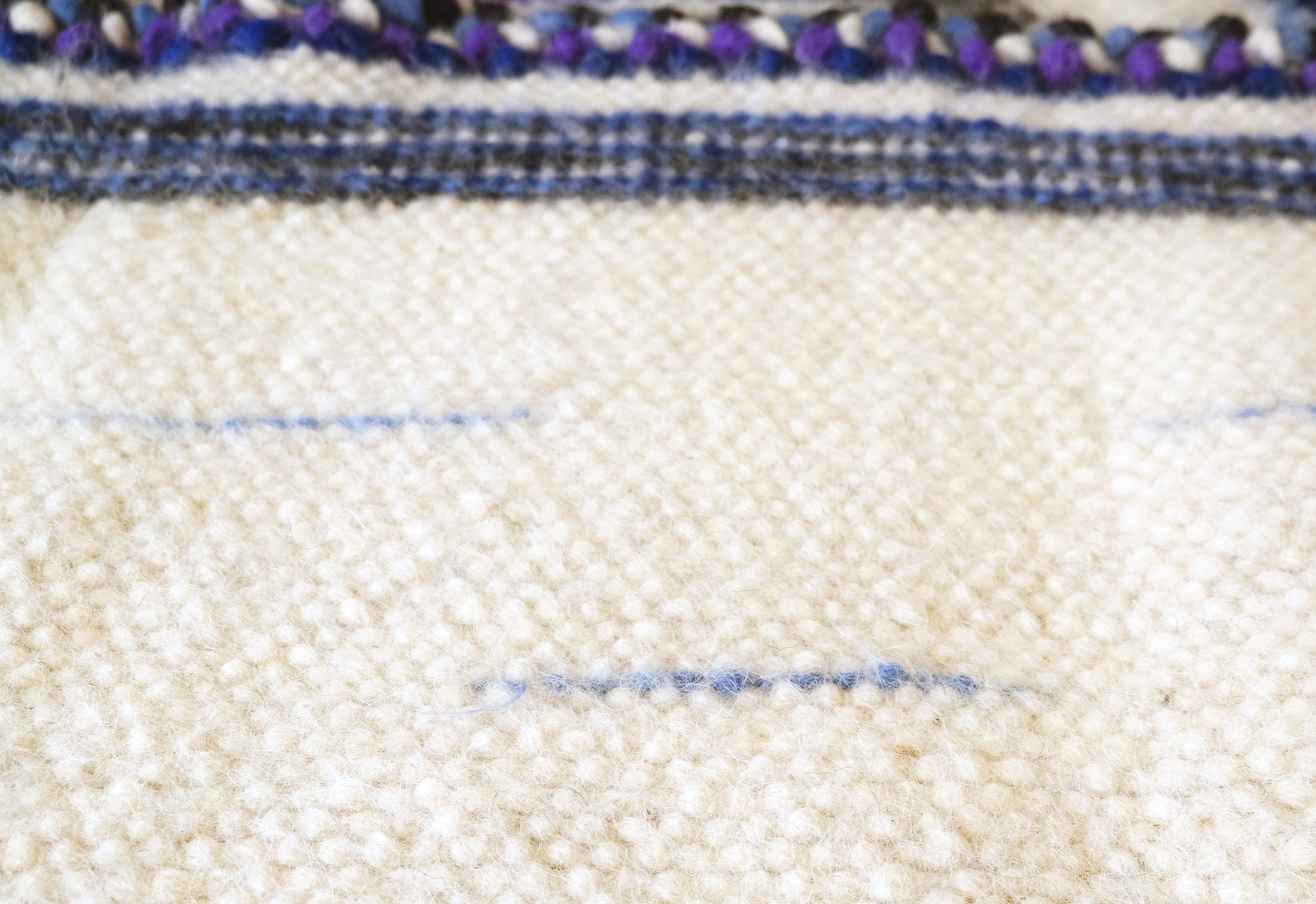 Hand Woven Natural Sheep Wool Blanket. | Etsy