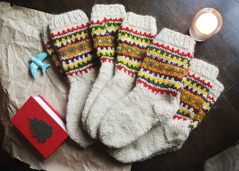 Wool Socks Knitted Socks for Women Knit Wool Socks Woolen | Etsy