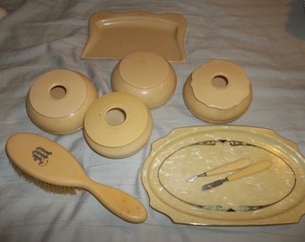Amazing Vintage Complete Victorian Celluloid Dresser Set - Etsy