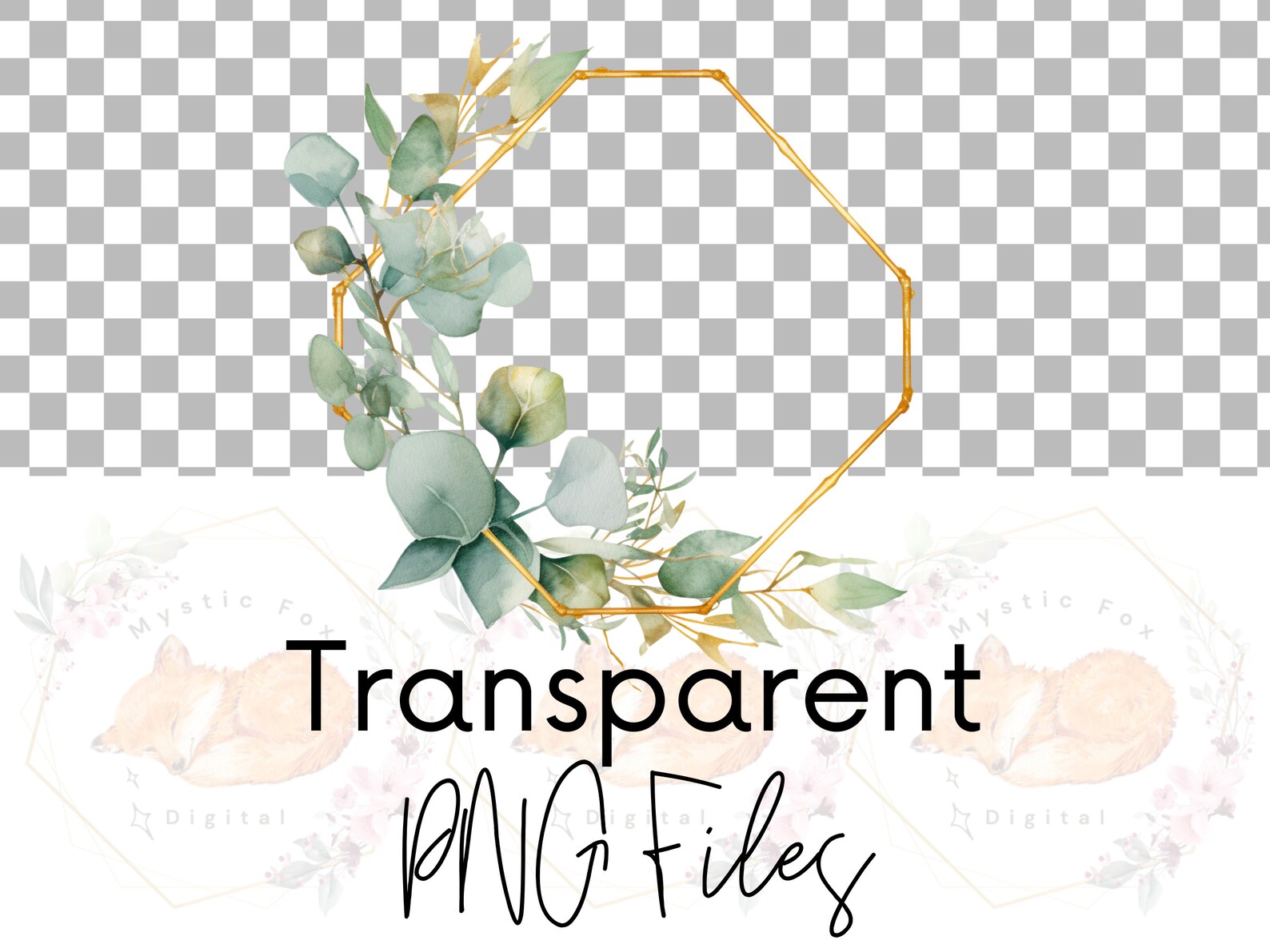 Eucalyptus Wreath Clipart, Watercolor Greenery Clipart, Wreath Png ...