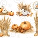 Rustic Watercolor Fall Pumpkin Clipart Watercolor Autumn, Pumpkin ...