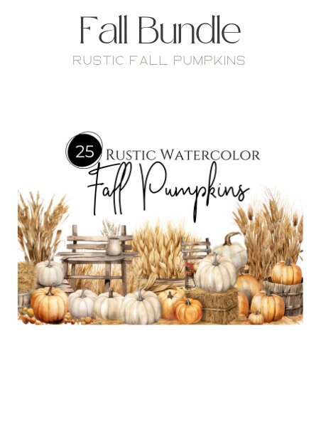 Fall Clipart Bundle | Clipart Bundle, Watercolor Fall Clipart, Autumn ...