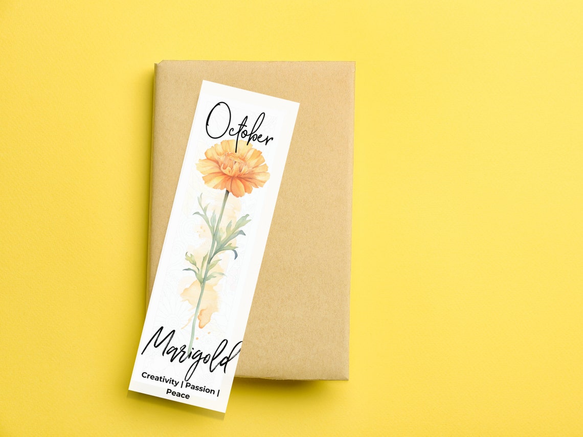 Birthflower Bookmark | Bookmark Printable, 12 Birth Month Flower ...