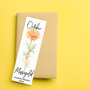 Birthflower Bookmark | Bookmark Printable, 12 Birth Month Flower ...