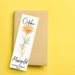 Birthflower Bookmark | Bookmark Printable, 12 Birth Month Flower ...