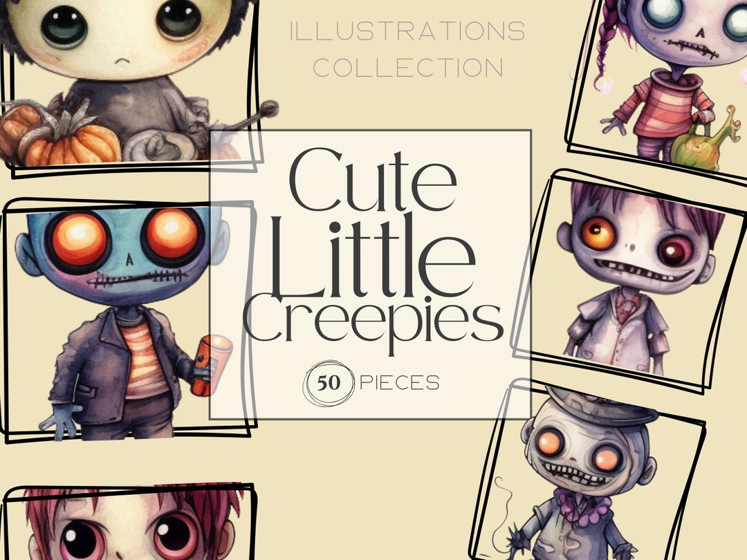 Cute Halloween Characters Clipart | Clipart Bundle of 50, Halloween ...