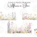 Wildflower Border Clipart, Pastel Watercolor Florals, Papercraft ...