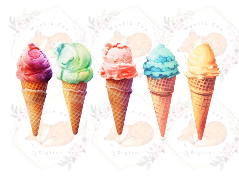 Ice Cream Clipart, Ice Cream Cones Clip Art Sundae Clipart Commercial ...