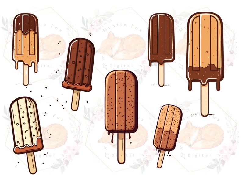 Ice Cream Clipart, Popsicle Clipart, Summer Treats Clipart Bundle, Ice ...