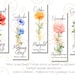Birthflower Bookmark | Bookmark Printable, 12 Birth Month Flower ...