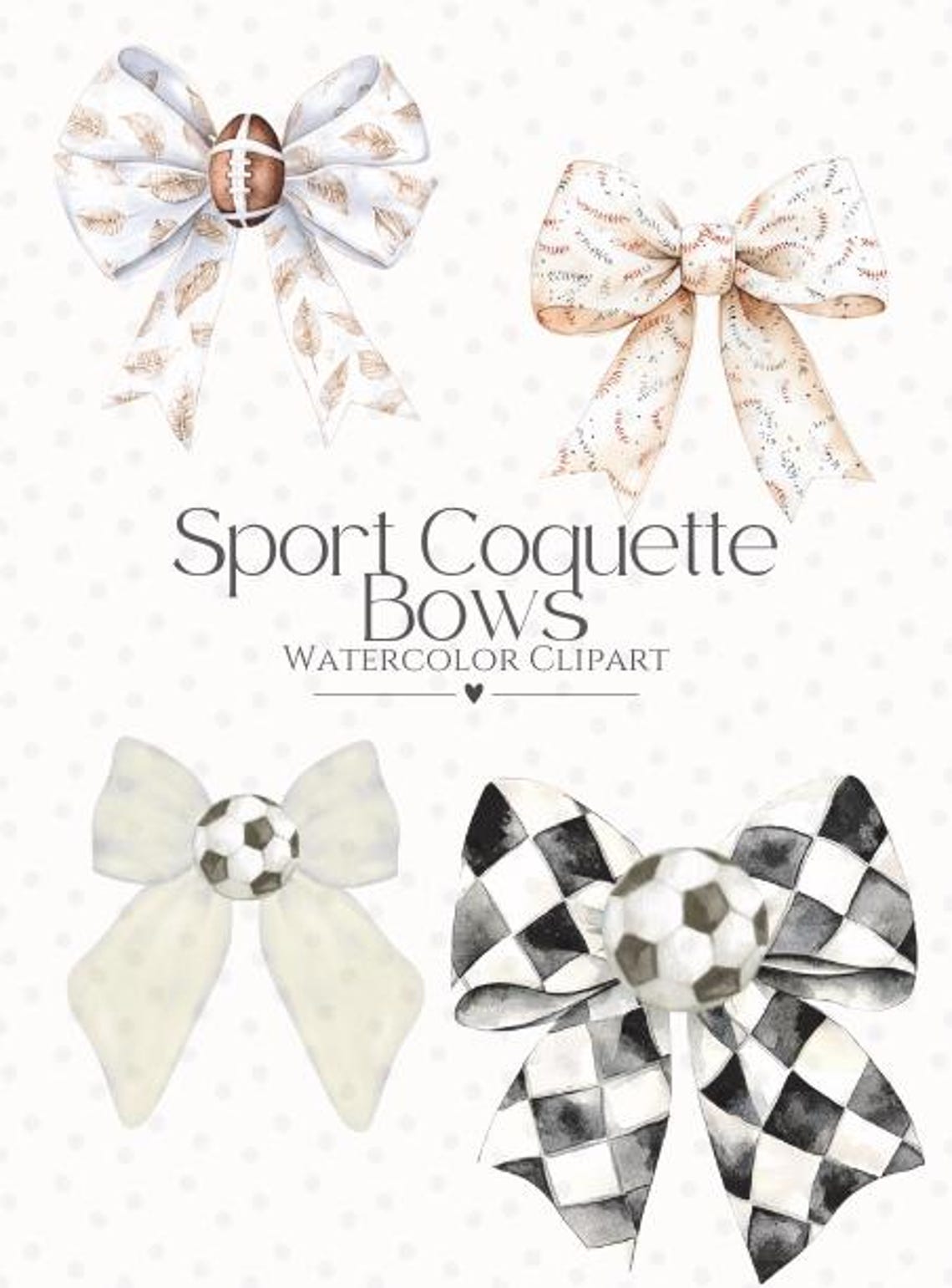 Coquette Bow Clipart Png, Coquette Bow Football, Sports Coquette Bow ...