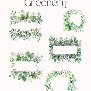 Greenery Frames Clipart | Eucalyptus Wreath, Floral Border Clipart ...