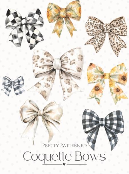 Bow Coquette Clipart, Png Bows Clipart, Coquette Bows Clipart ...