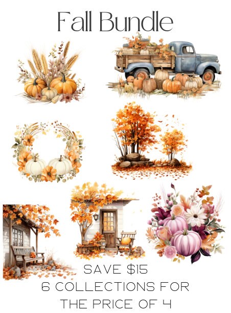 Fall Clipart Bundle | Clipart Bundle, Watercolor Fall Clipart, Autumn ...