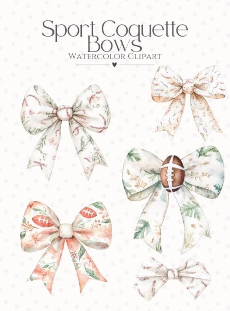 Coquette Bow Clipart Png, Coquette Bow Football, Sports Coquette Bow ...