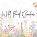Wildflower Border Clipart, Pastel Watercolor Florals, Papercraft ...