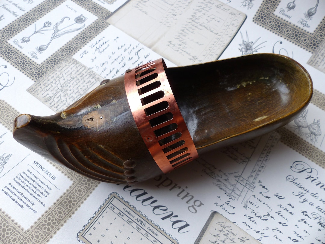 Ancien français Sabot vintage french wood shoe to carry matches or ...