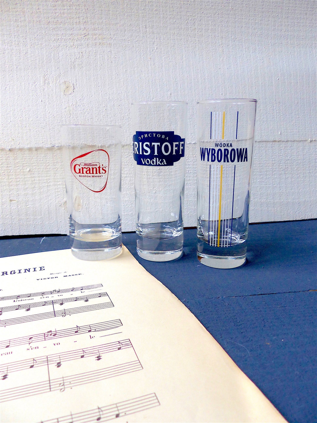 Vintage Bistrot 3 Vodka & Whiskey Glasses GRANT'S ERISTOFF WYBOROWA ...
