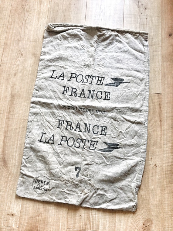 Ancien SAC LA POSTE en toile épaisse Shabby french vintage - Etsy France