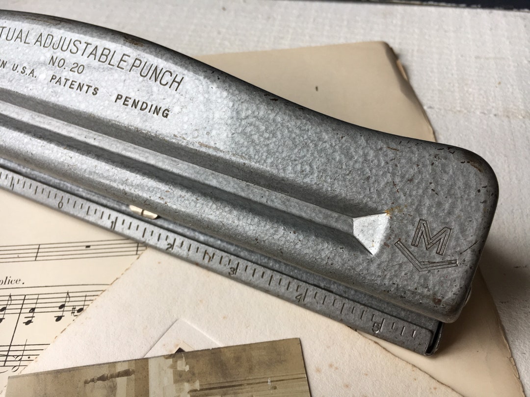 Old Office PERFORATOR Industrial Decoration Vintage Desk Perforator ...