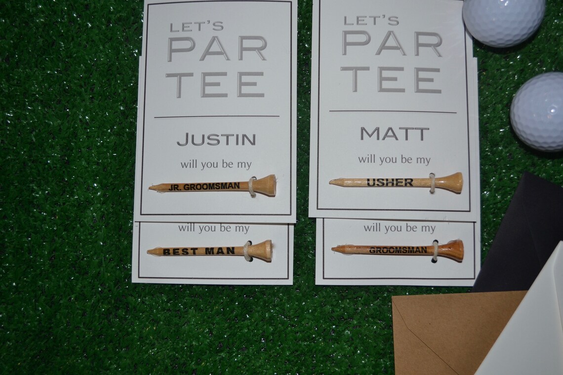 Golf Groomsmen Proposal Golf Tee Proposal Groomsmen Golf - Etsy