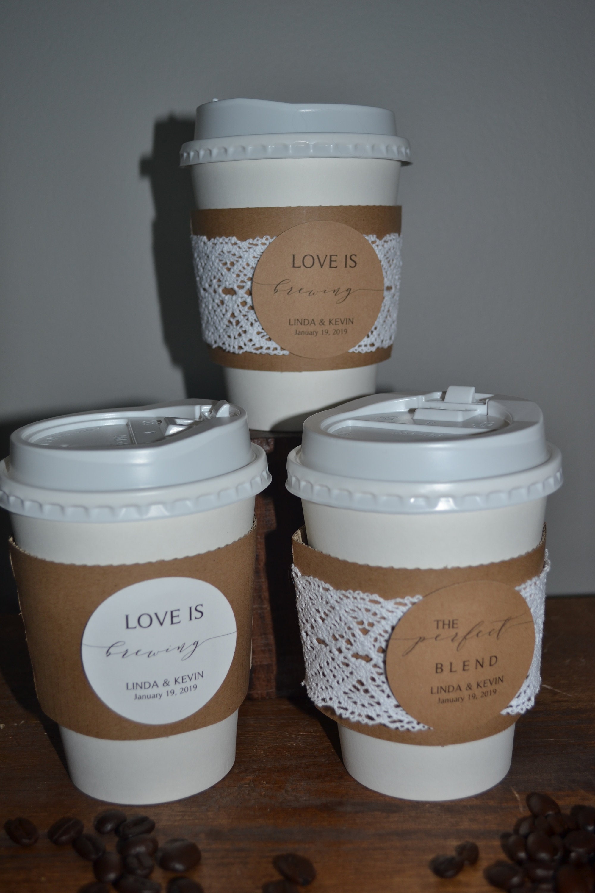 10 Coffee To go Cups Coffee Favors Coffee Bar Bridal | Etsy