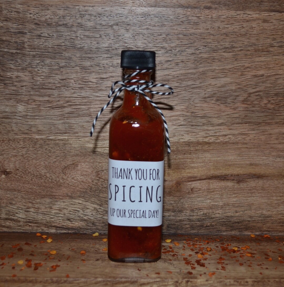 10 Hot Sauce Favor, Hot Sauce Favor, Spicing Our Day Favor, Wedding ...