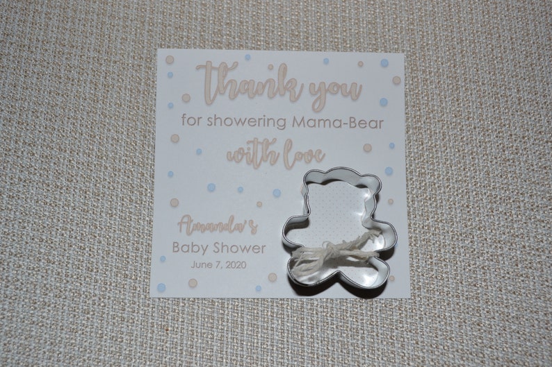 Teddy Bear Baby Shower Favor Cookie Cutter Favor Baby Shower - Etsy
