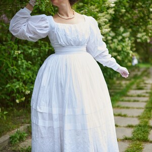 1830s White Wedding Summer Walking Gown - Etsy Canada