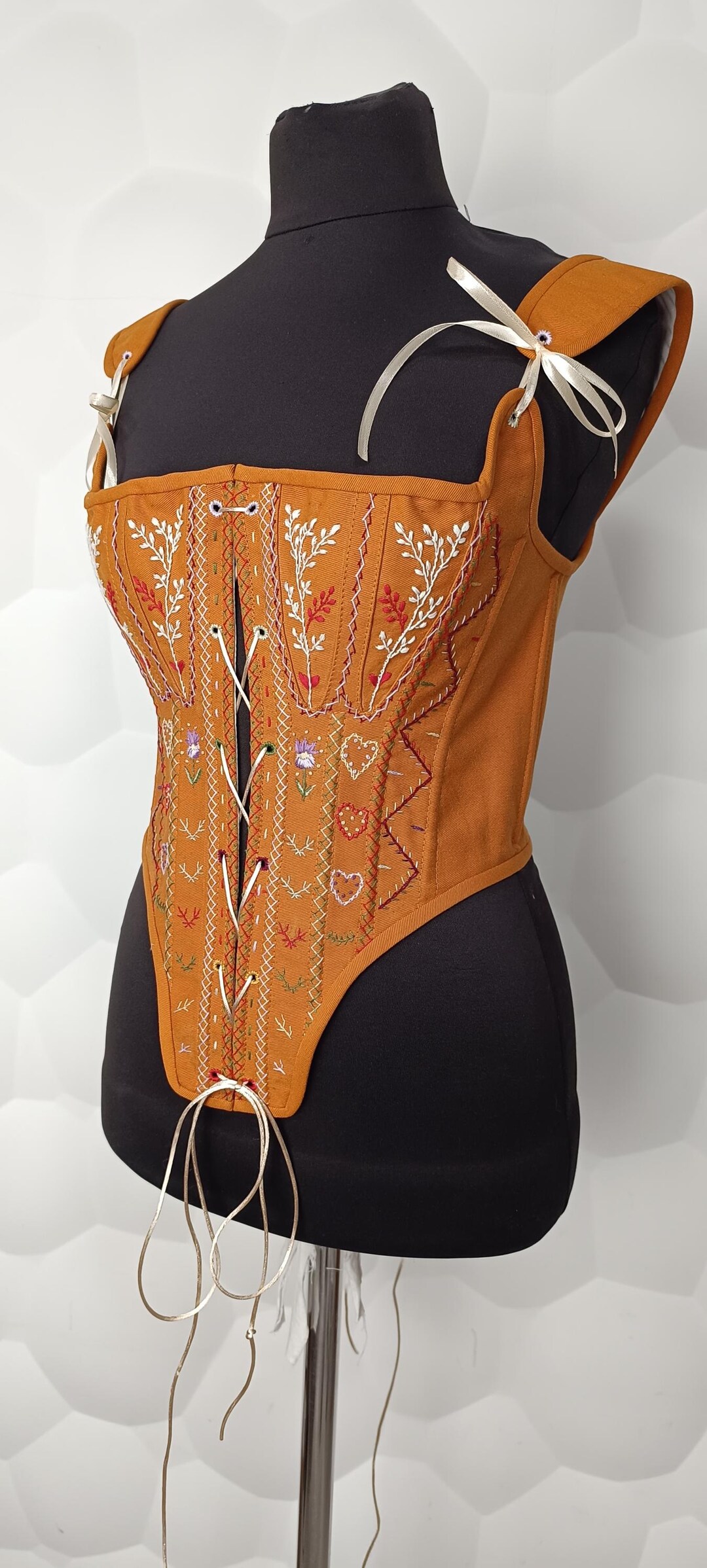 Rococo Stays, Hand Embroidered Corset - Etsy