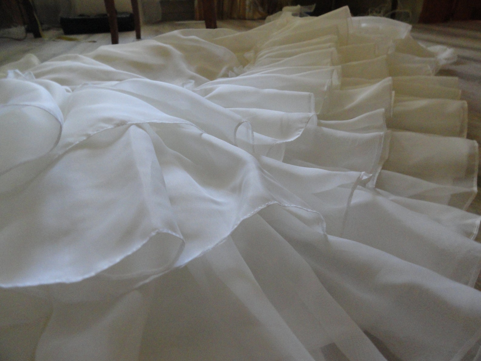 1860s Crinoline Civil War Victorian Petticoat, 7 Tired Ruffled Skirt ...