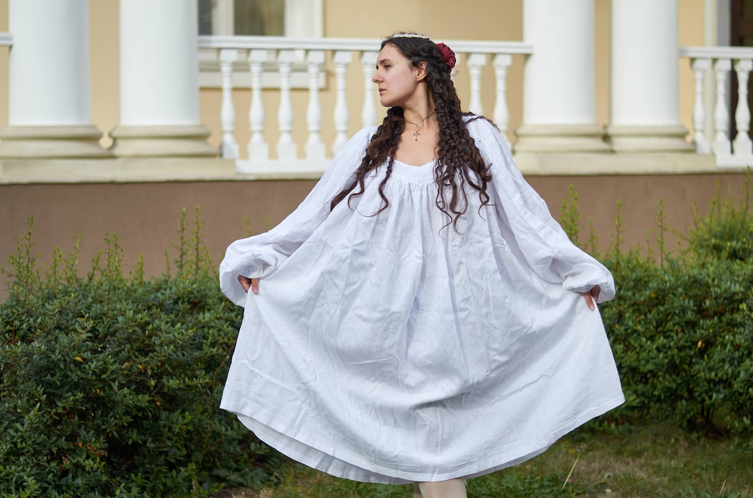 White Linen Renaissance Chemise: Italian 15th-16th Century Style - Etsy
