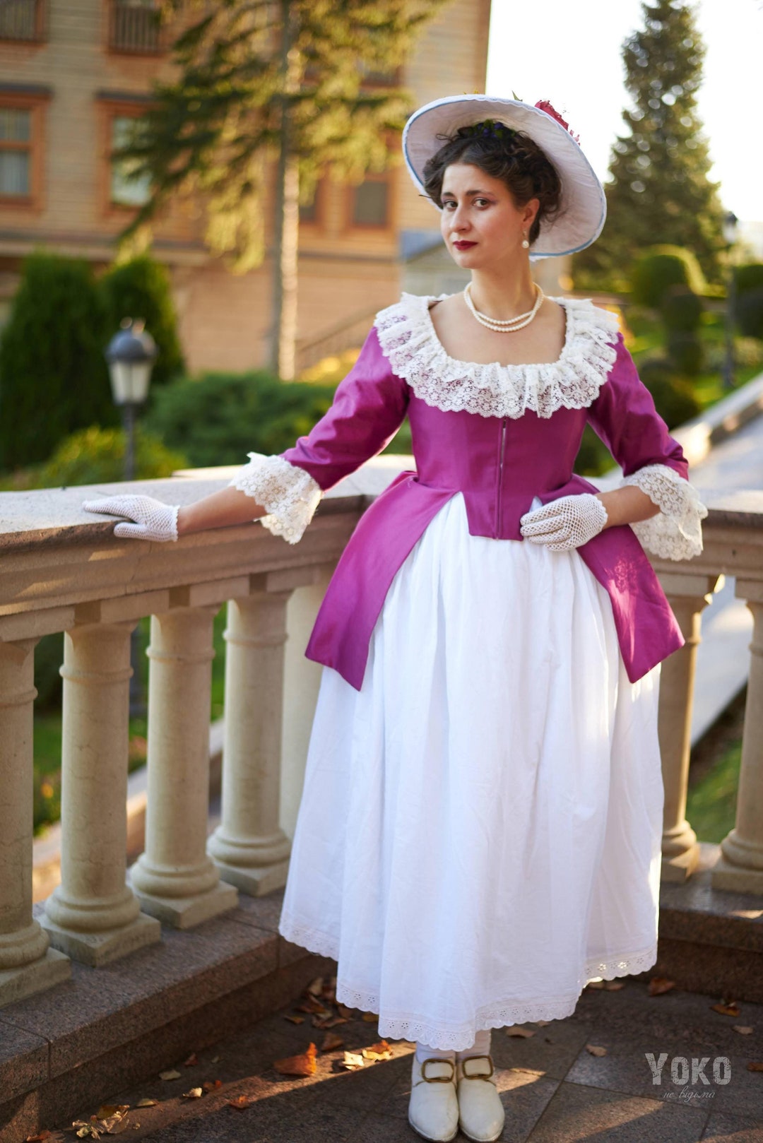 Rococo Caraco Jacket & Skirt: 18th Century Colonial Costume - Etsy