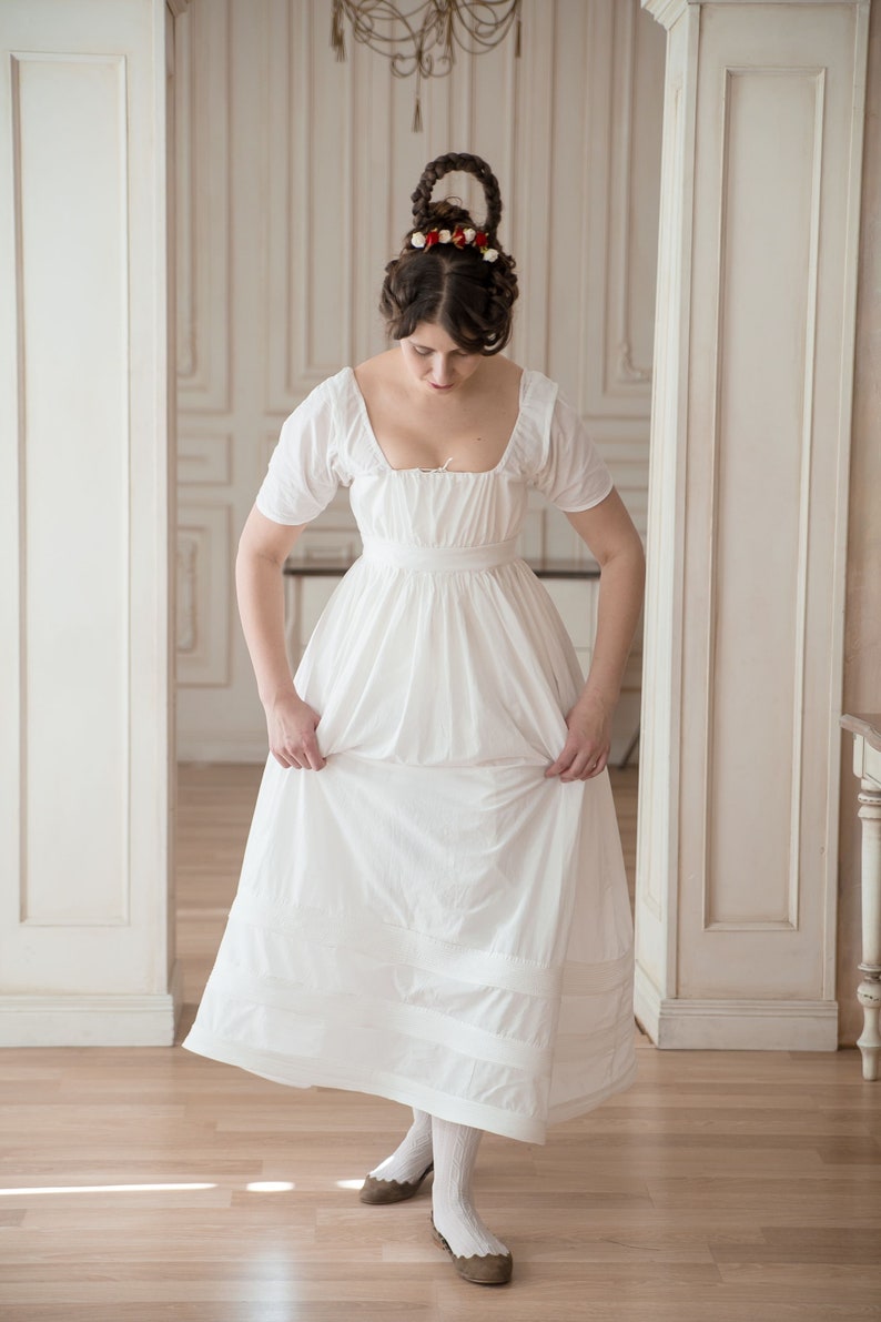 1820 Regency Corded Petticoat With Upper Camisole - Etsy Canada