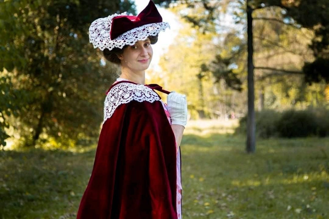 Late Victorian Edwardian Opera Ball Bride Velvet Cape | Etsy