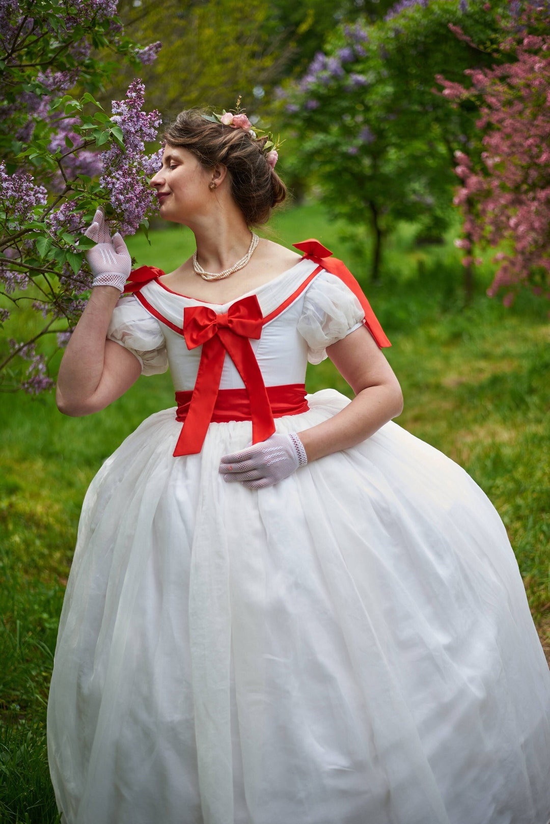 Victorian Crinoline Ball Gown 1860s American Civil War Dress ...