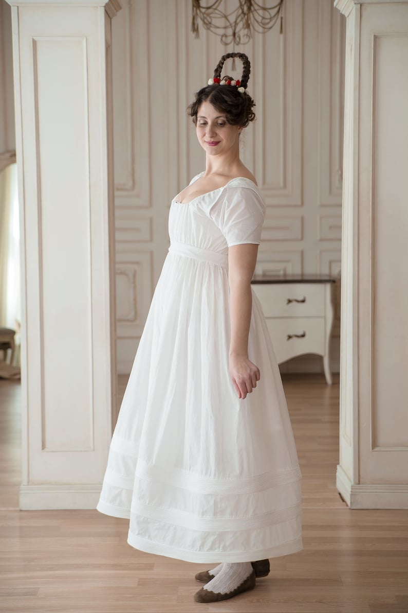 1820 Regency Corded Petticoat With Upper Camisole - Etsy Canada