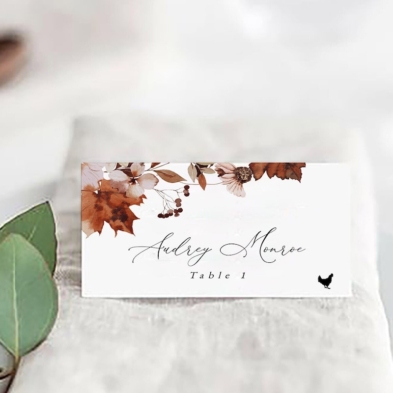 Autumn Place Cards - Etsy