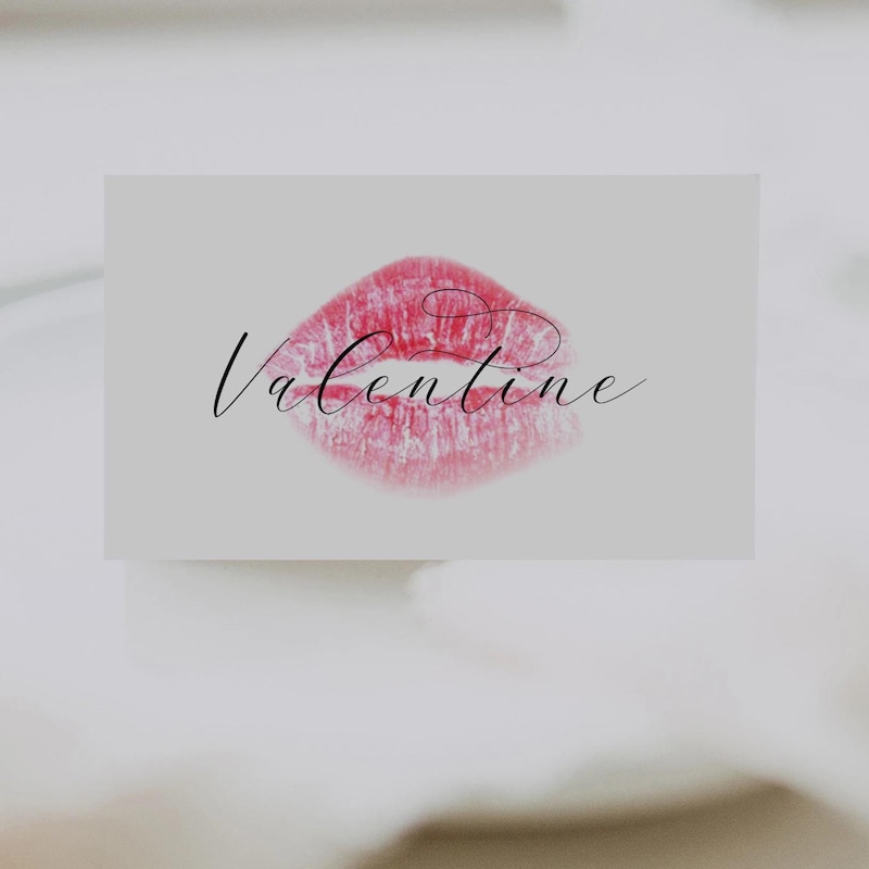 Lip Name Card - Etsy