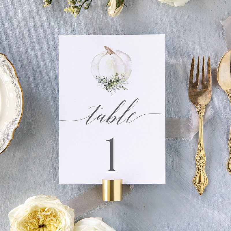 Pumpkin Table Number - Etsy