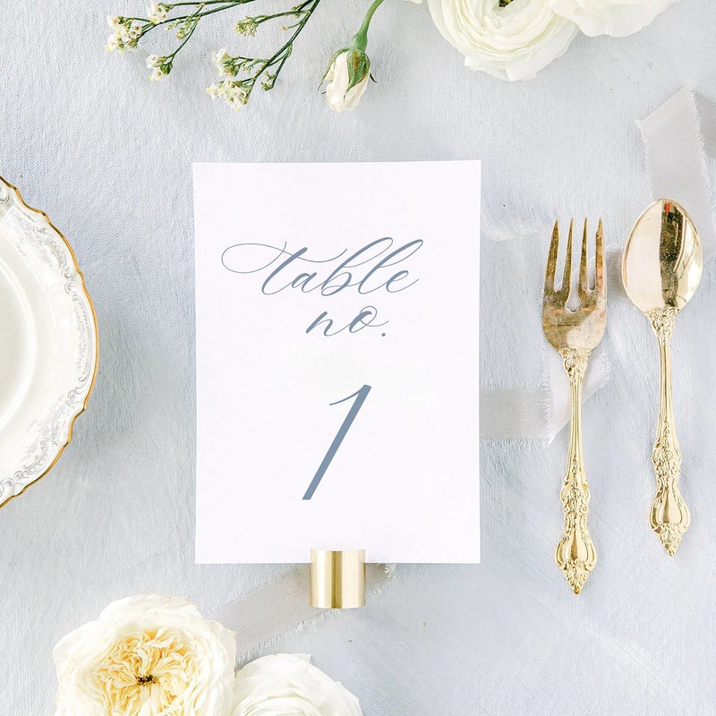 Blue Pastel Table Numbers - Etsy